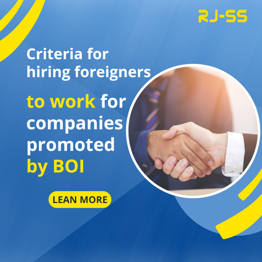 Criteria for Hiring Foreign Nationals to Work with BOI-promoted ...